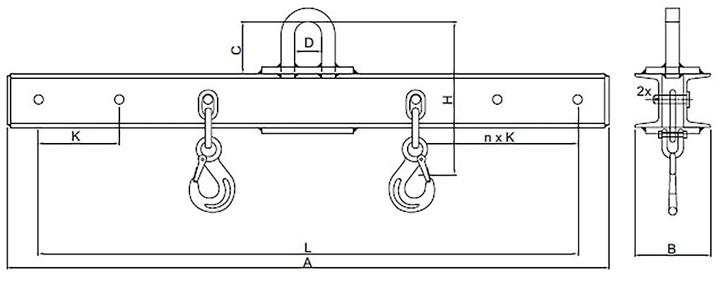 Palonnier réglable REMA type VE - Materiel-manutention.com